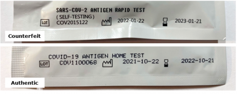 PUBLIC NOTICE OF COUNTERFEIT FLOWFLEX™ COVID-19 TEST KITS - ACON LABS INC.